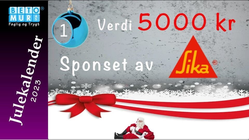 Betomur julekalender 2023 - BETOMUR AS